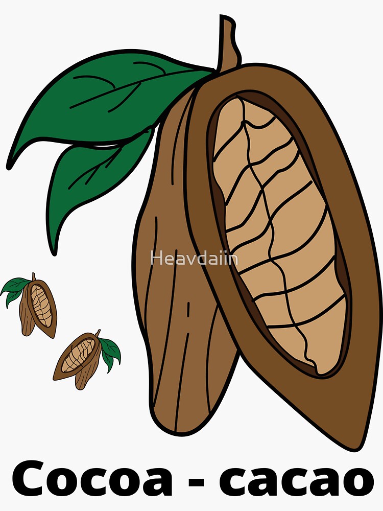 "Cocoa - Cacao" Sticker for Sale by Heavdaiin | Redbubble