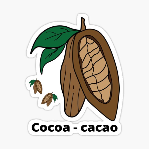 "Cocoa - Cacao" Sticker for Sale by Heavdaiin | Redbubble