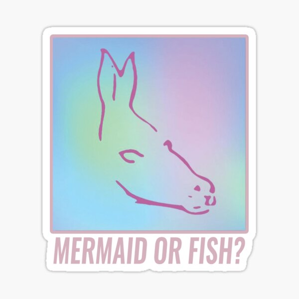 "Mermaid or Fish Optical Illusion" Sticker by Altohombre | Redbubble