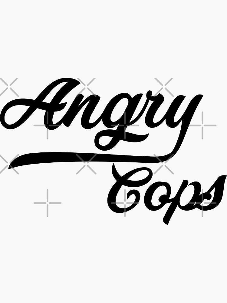 "Angry Cops Merch Angrycops Logo" Sticker by HindoShop | Redbubble