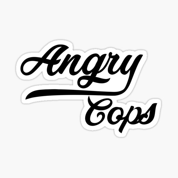 "Angry Cops Merch Angrycops Logo" Sticker by HindoShop | Redbubble