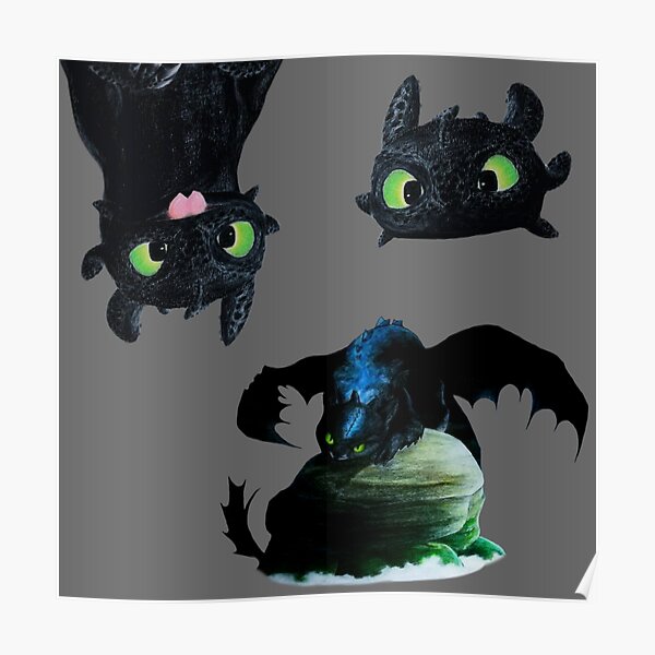 "Toothless Sticker Pack" Poster for Sale by Lycoris-art | Redbubble