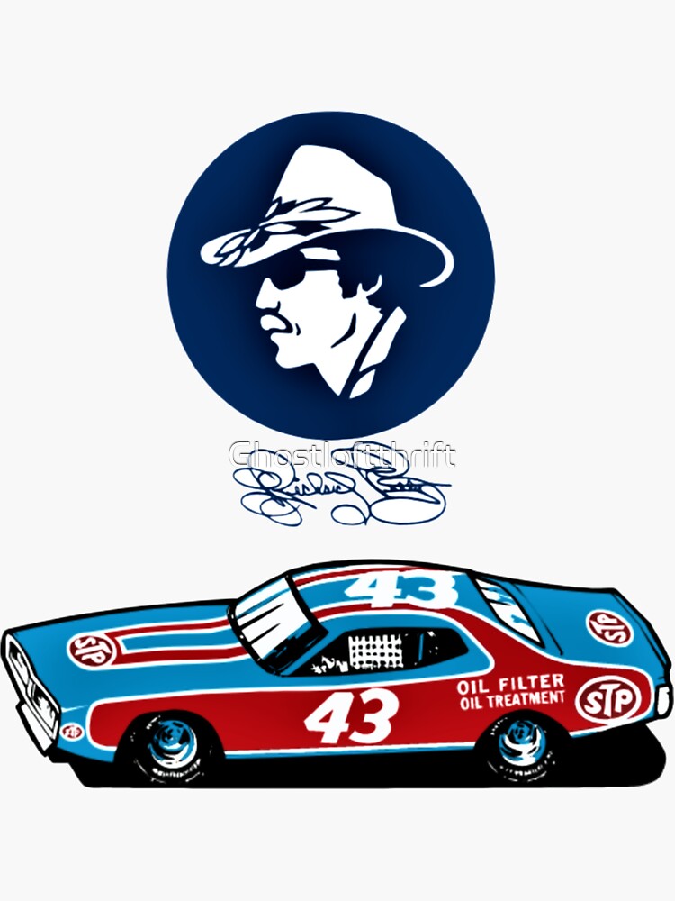 "Richard Petty" Sticker for Sale by Ghostloftthrift | Redbubble