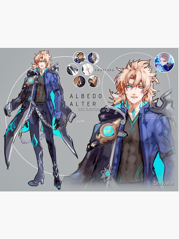 "Albedo Alter | Design Sheet | Genshin Impact Fanart by Shivaille" Art ...