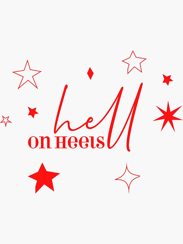 "Hell On Heels Design " Sticker by Autumn-Line-Art | Redbubble
