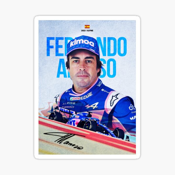 "Fernando Alonso 14" Sticker by fanaction | Redbubble