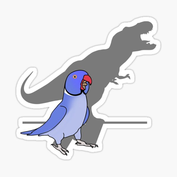 "t-rex violet alexandrine parrot MALE" Sticker by FandomizedRose ...