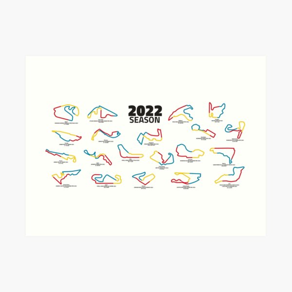 "F1 Race Tracks" Art Print for Sale by javvie | Redbubble