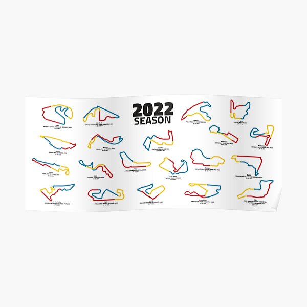 "F1 Race Tracks" Poster by javvie | Redbubble