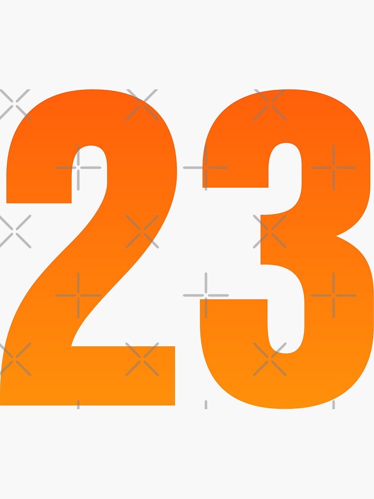 "Sports Team Number Twenty three 23" Sticker by Nenicute | Redbubble