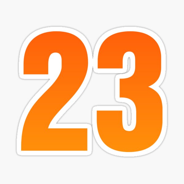 "Sports Team Number Twenty three 23" Sticker by Nenicute | Redbubble