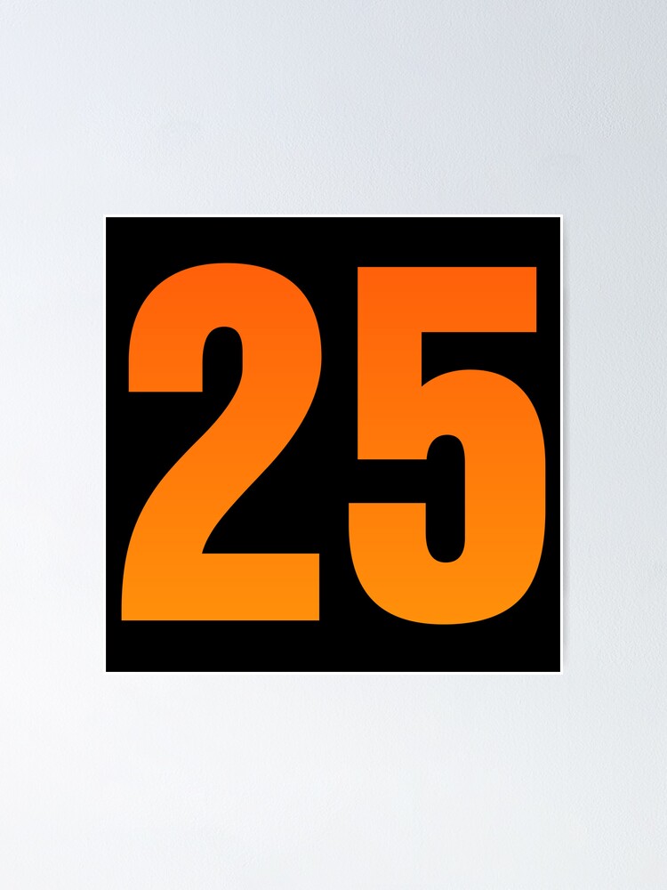 "Sports Team Number Twenty five 25" Poster for Sale by Nenicute | Redbubble