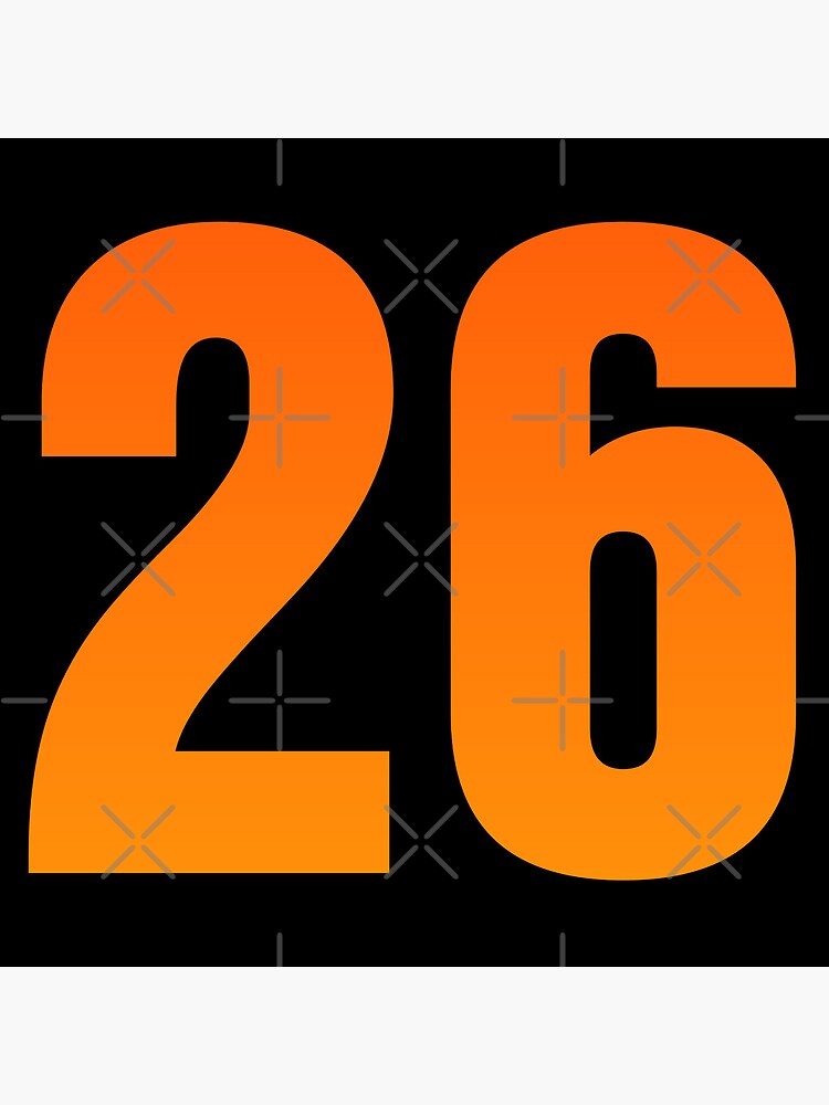 Poster « Numéro de l'équipe sportive vingt-six 26 », par Nenicute ...