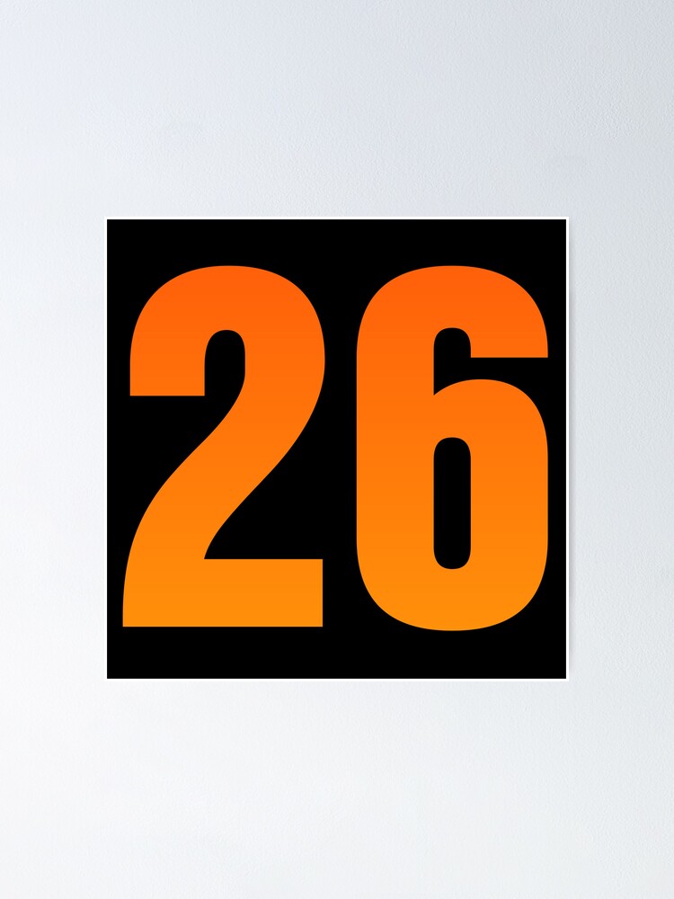 Poster « Numéro de l'équipe sportive vingt-six 26 », par Nenicute ...