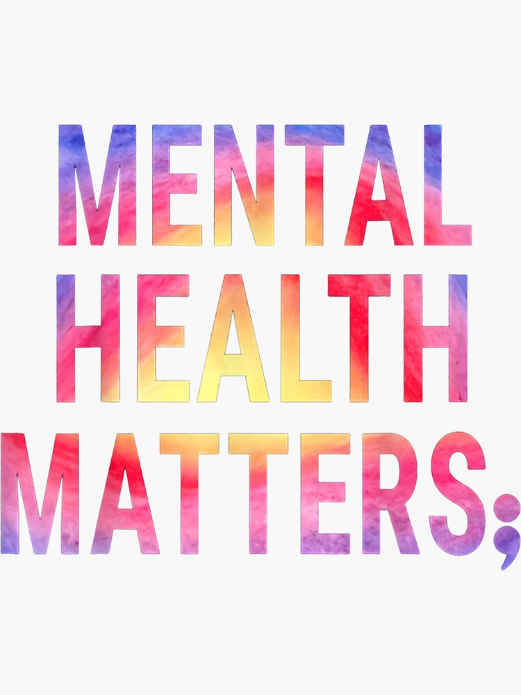 "Mental Health Matters tal Health Awareness Vintage" Sticker by ...