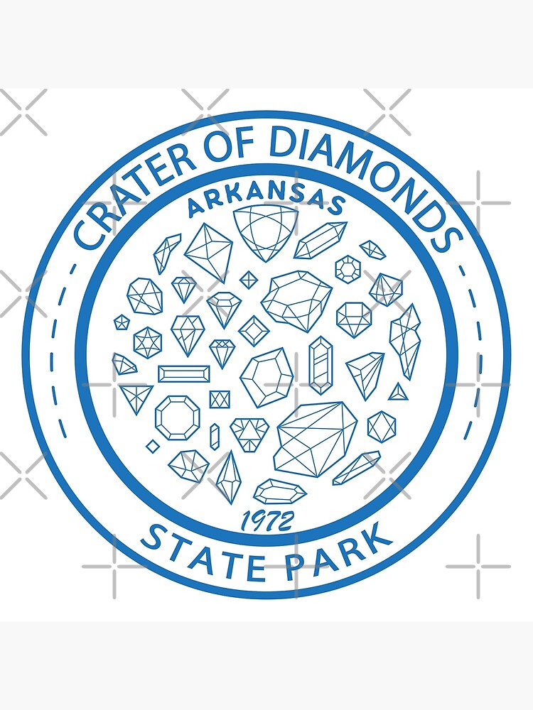 "Crater of Diamonds State Park Arkansas Badge" Photographic Print for ...