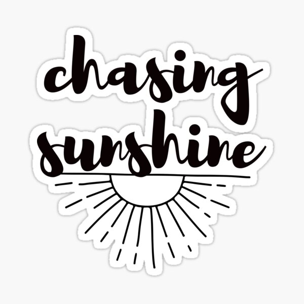 "Chasing Sunshine - Sun Rays" Sticker for Sale by faithamadi | Redbubble