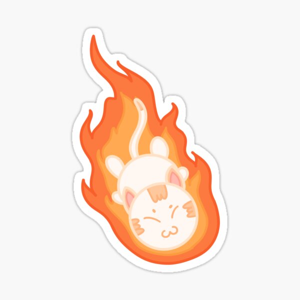 "Fireball Cat" Sticker for Sale by Eep-Art | Redbubble