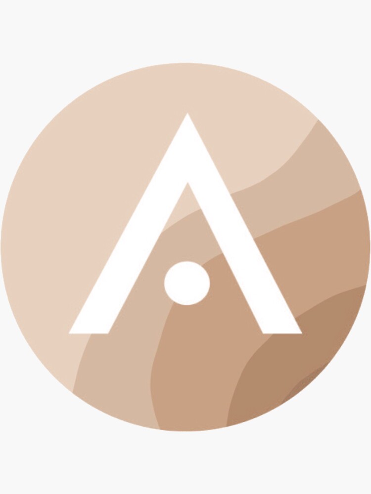 "Brown Boho Aveda Logo" Sticker by Dalaura | Redbubble