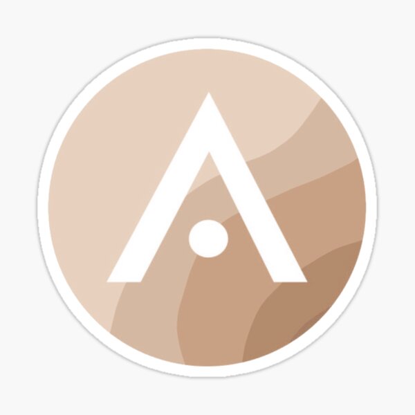 "Brown Boho Aveda Logo" Sticker by Dalaura | Redbubble