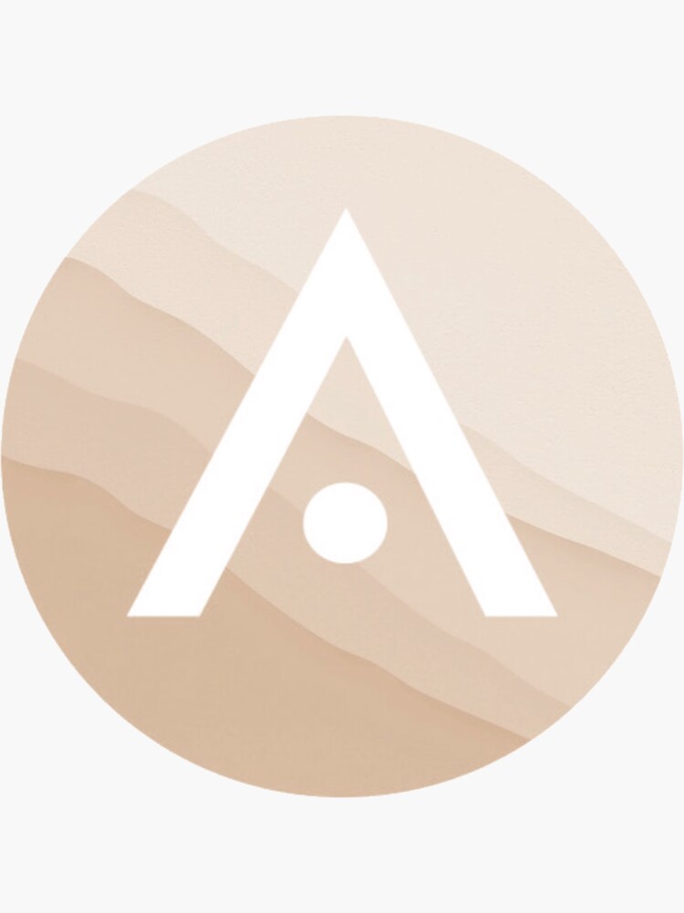 "Light Brown Boho Aveda Logo" Sticker for Sale by Dalaura | Redbubble
