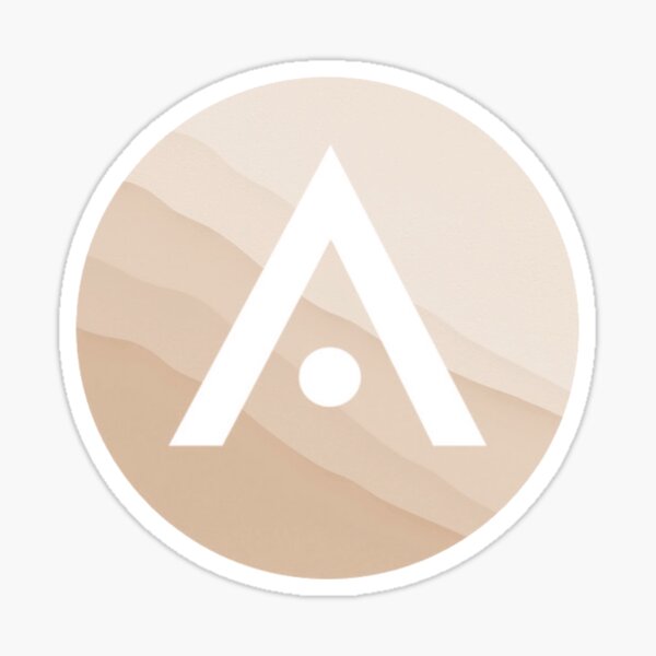 "Light Brown Boho Aveda Logo" Sticker for Sale by Dalaura | Redbubble