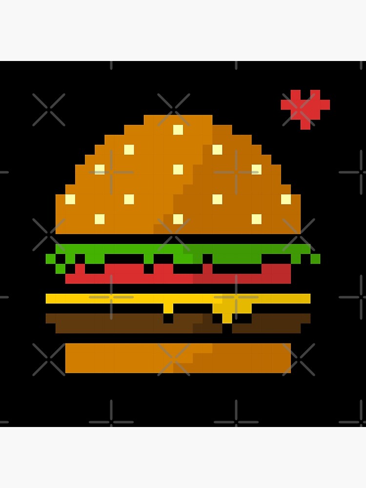 "Burger Pattern | 8 Bit Pixel Art" Art Print for Sale by Mutism-Merch ...