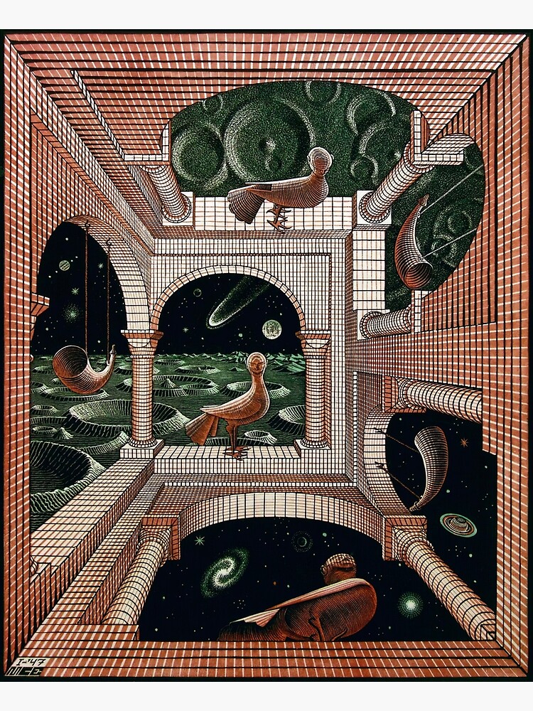 "Another World II by M. C. Escher" Poster for Sale by AestheticsXarts ...