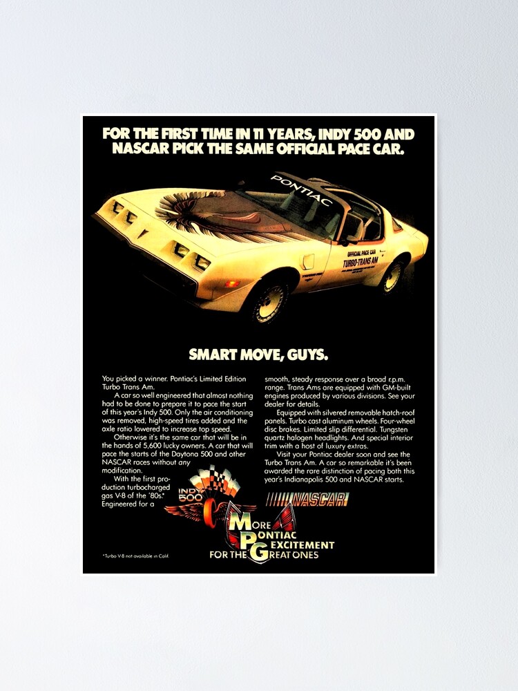 "PONTIAC FIREBIRD TRANS AM - ADVERT" Poster for Sale by ThrowbackM3 ...