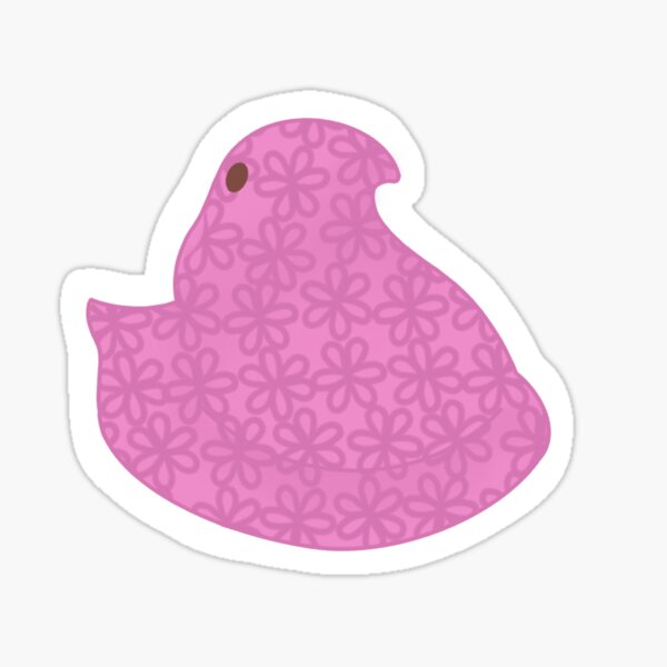 "Floral Pink Peep" Sticker for Sale by stickercozy | Redbubble