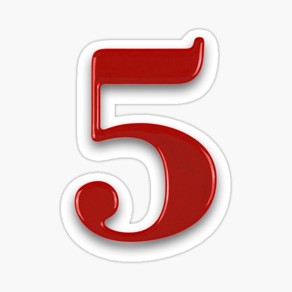 "Number 5" Sticker by Robert-Store | Redbubble