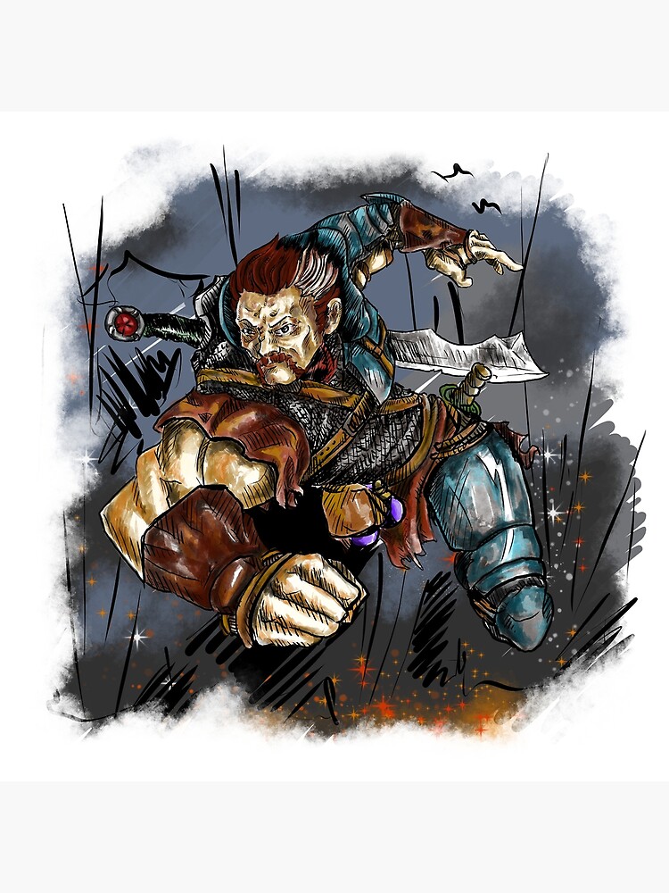 "Warrior Bushida - Fantasy Character Art" Poster for Sale by readyartz ...