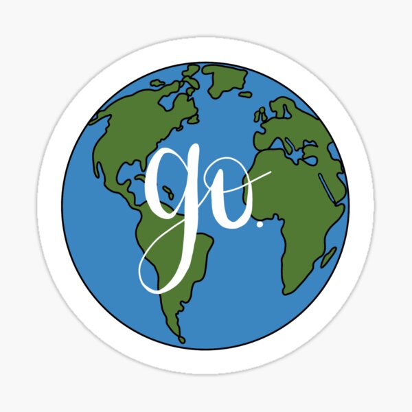 "Go." Sticker for Sale by ChiaraSticker | Redbubble