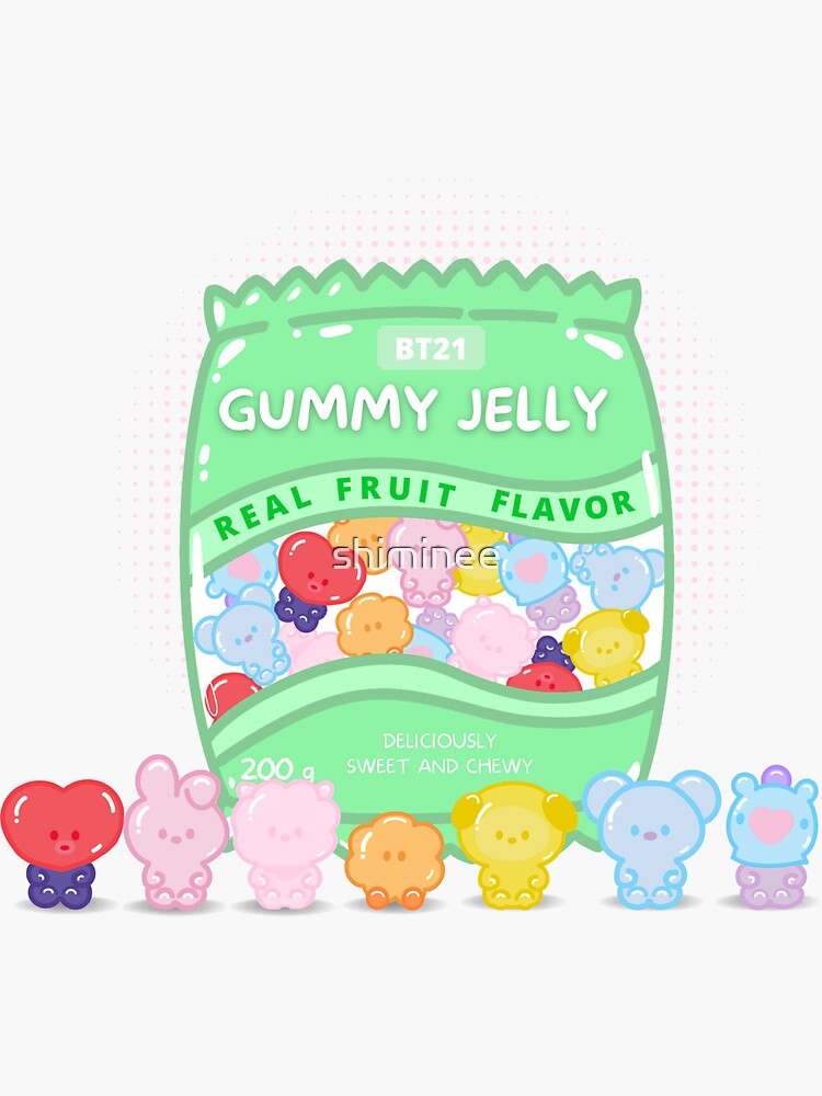 "BTS - Baby BT21 My Little Buddy Gummy Jelly" Sticker by shiminee ...