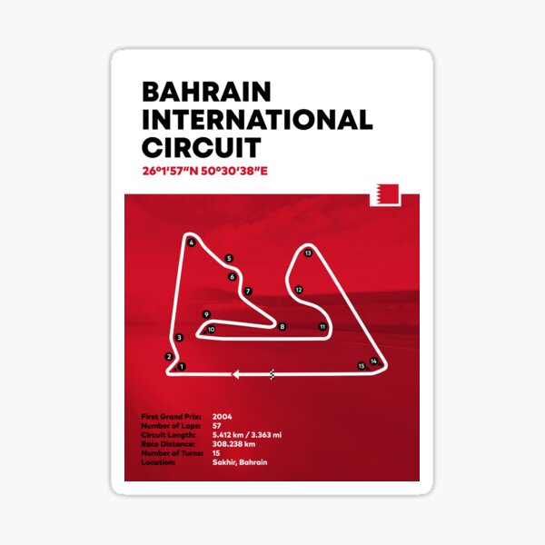 "Bahrain International Circuit" Sticker for Sale by fumauk | Redbubble