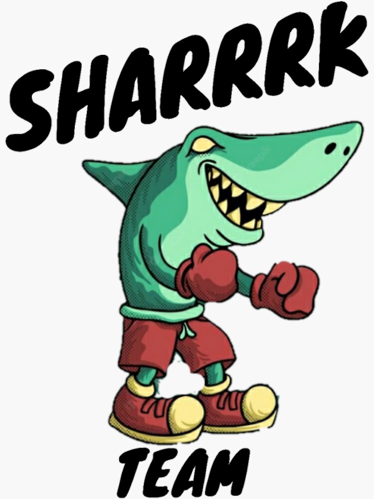 "Boxer shark team funny animals " Sticker by Storino1 | Redbubble