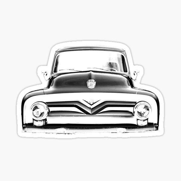 "ford f100 black " Sticker by ailtsimnotti2mu | Redbubble