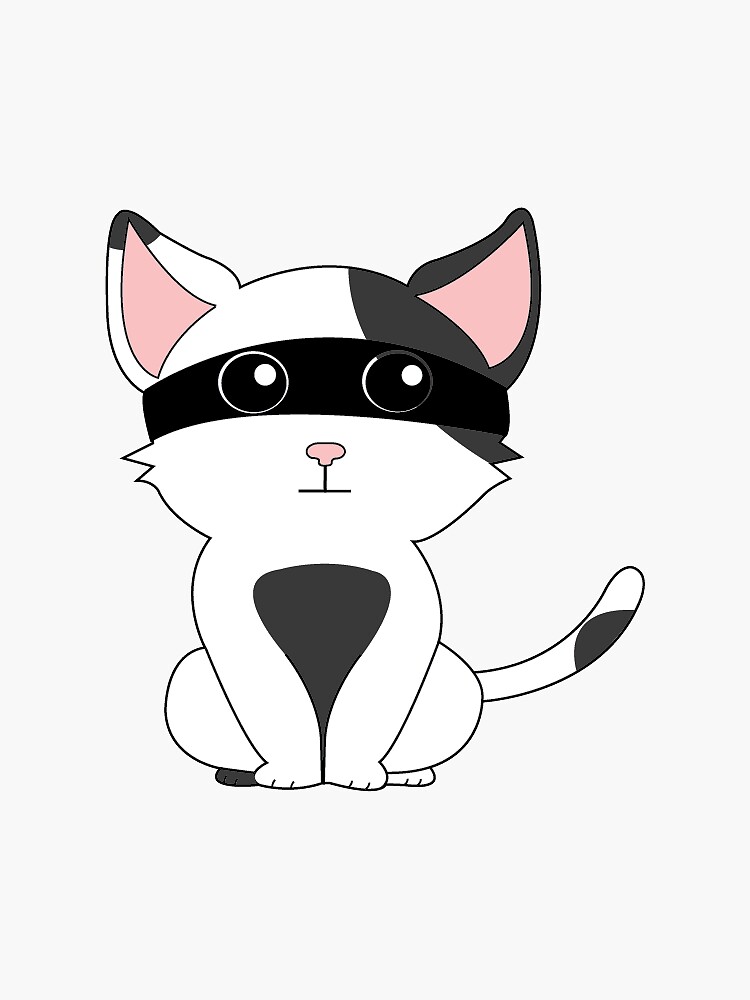 "Bandit Cat" Sticker by Bandit-Cat- | Redbubble