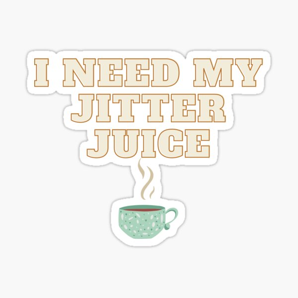 "Jitter Juice" Sticker by CullenCo | Redbubble