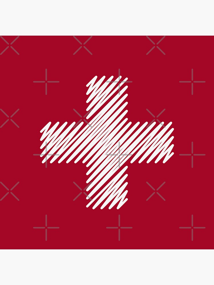 "Swiss Cross (Switzerland / Swiss Flag / Swiss Crest)" Sticker by ...