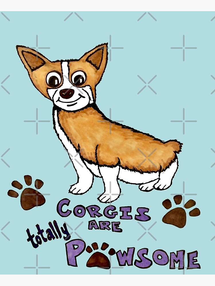 Póster «Los corgis son una caja de cartón dibujada a la perfección» de ...