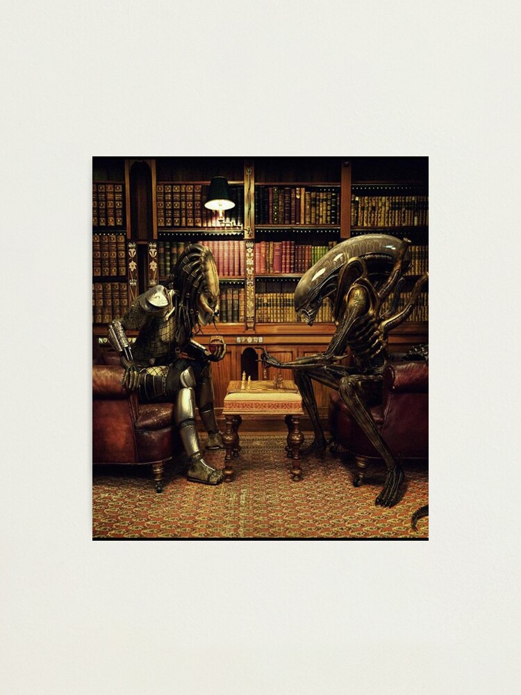 Lámina fotográfica «El diseño Alien Vs Predator Playing Chess ahora ...