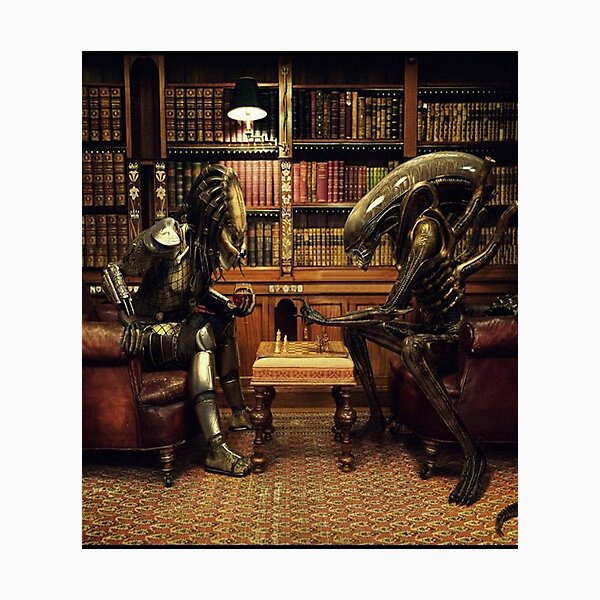 Lámina fotográfica «El diseño Alien Vs Predator Playing Chess ahora ...