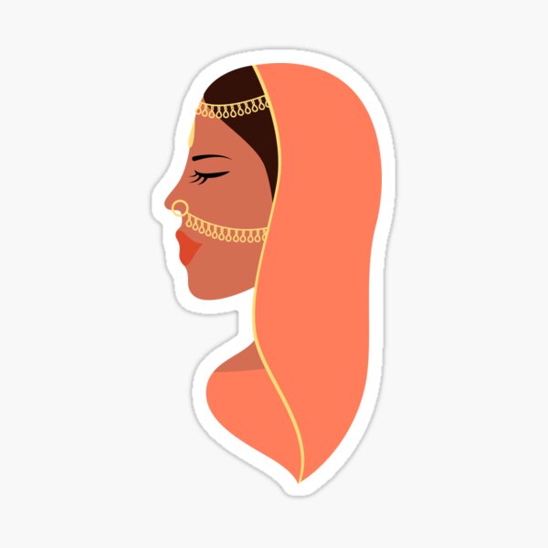 "Desi Lady - Indian Girl - Desi Girl" Sticker by Samuel-Ruhland | Redbubble