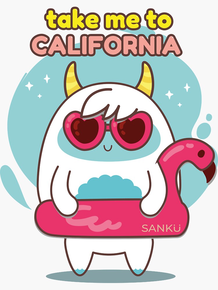 "The Beach Yeti" Sticker by sanku-design | Redbubble