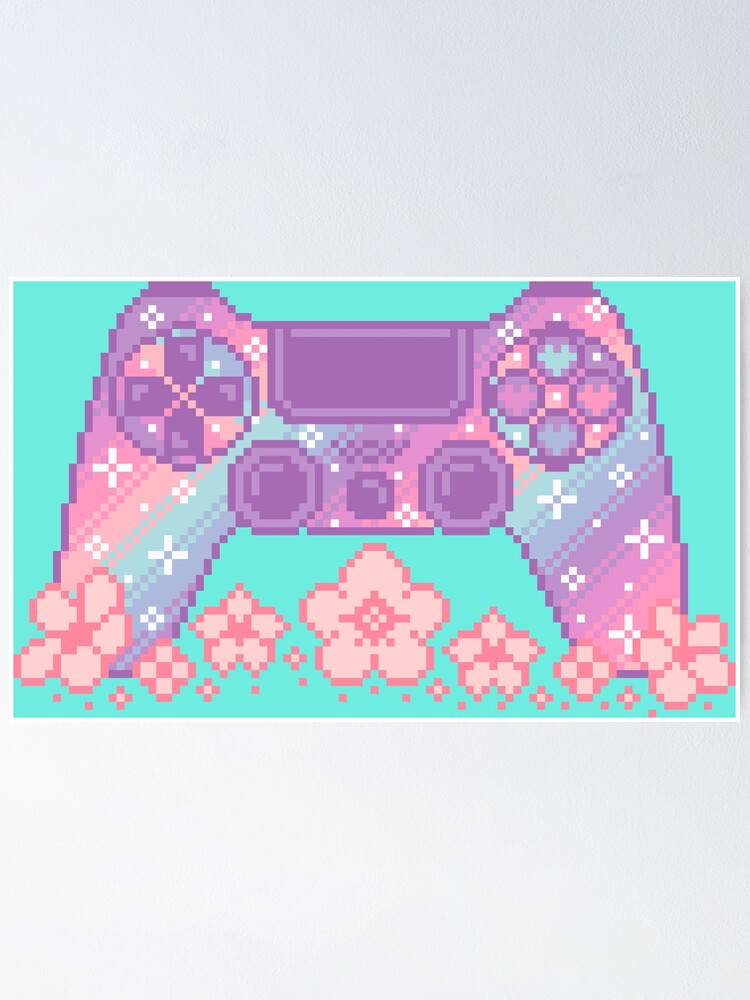 "Playstation 4 Controller Pixel Art" Poster for Sale by AlleenasPixels ...