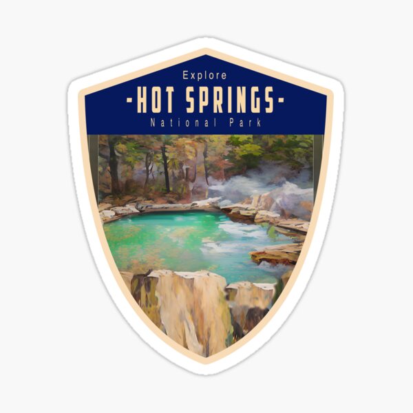 "Arkansas Travel Hot Springs National Park Hot Springs" Sticker for ...