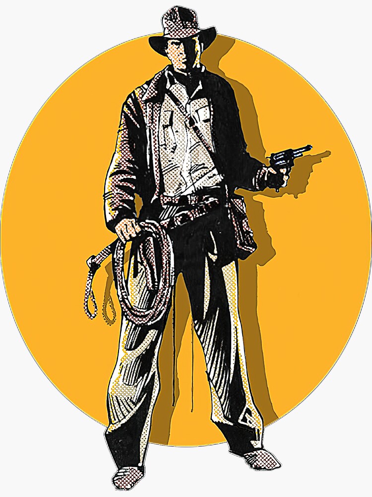 "Indiana Jones" Sticker by marisolbyee | Redbubble