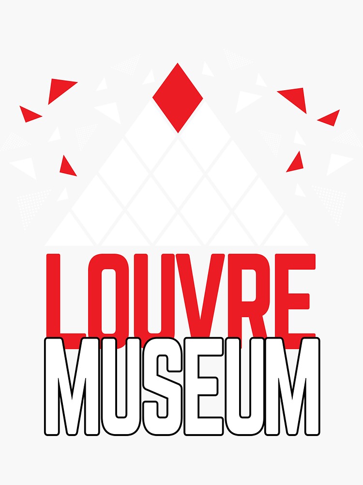 "Louvre Museum t-shirt design" Sticker by harrydexign99 | Redbubble