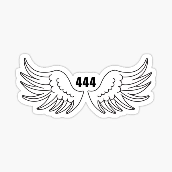 "Angel Number 444 " Sticker for Sale by Happy-PrintZ | Redbubble